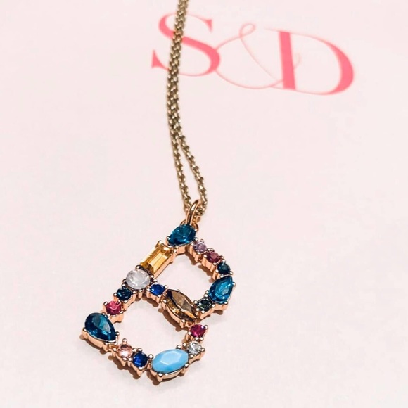 Stella & Dot | Jewelry | Stella Dot Bejeweled Letter B | Poshmark